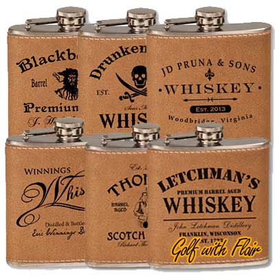 Leather Wrapped Stainless Steel Flasks